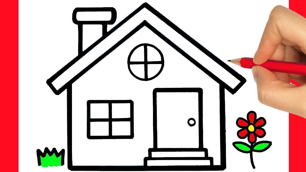 how to draw a house easy - drawing a house easy - how to draw a house ...