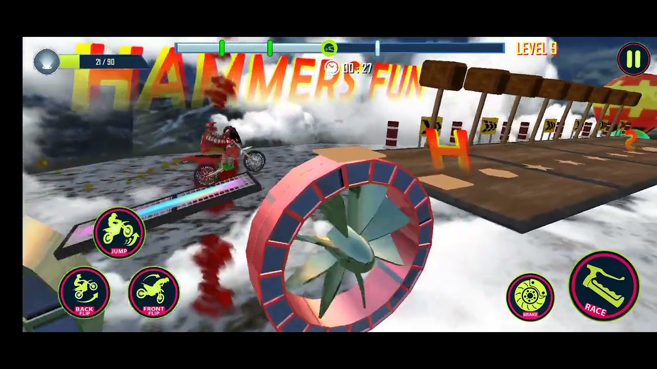 Bike stunt tricks master game play series stage 2 level 9 - YouTube