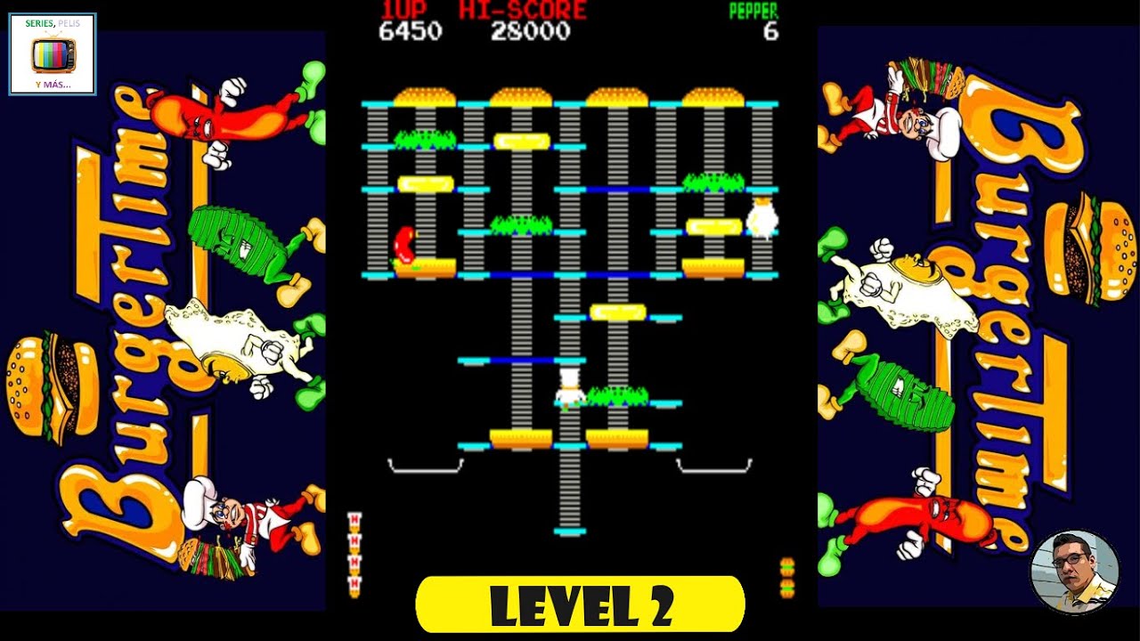 BURGER TIME | Level 2 | Nivel 2 | Emulador MAME Suscribe | Share | Like ...