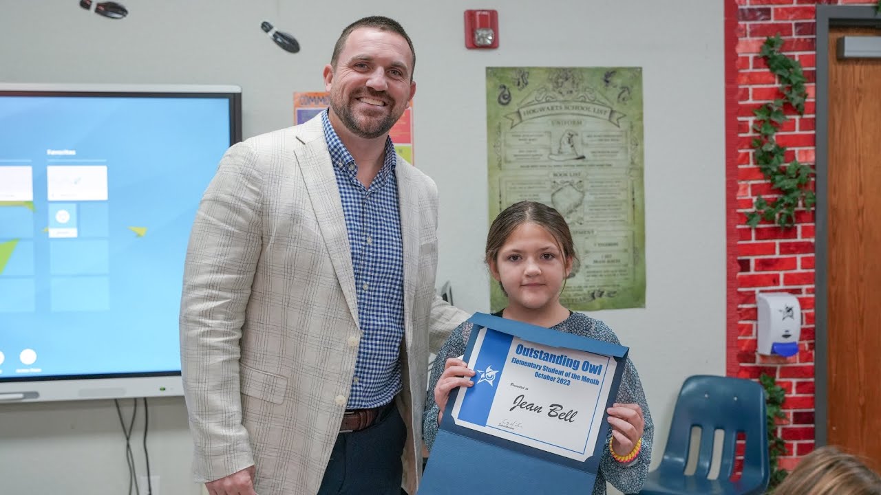 Outstanding Owl Elementary Student of the Month for October 2023 - YouTube