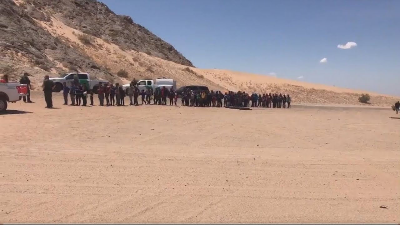 Yuma migrant detention centers at over-capacity - YouTube