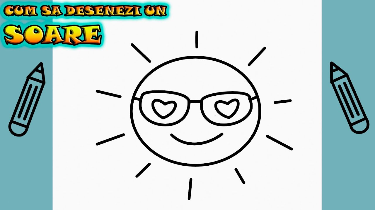 ☀️🎨Cum Sa Desenezi UN SOARE DRAGUT | Deseneaza Singur | Invata Usor sa ...