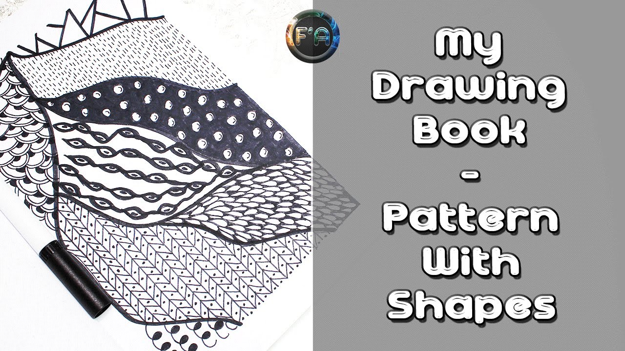 My Drawing Book - Drawing Pattern With Shapes - YouTube