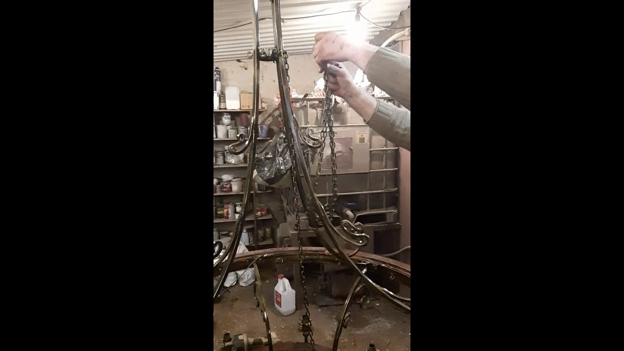 Chandelier assembly + - YouTube