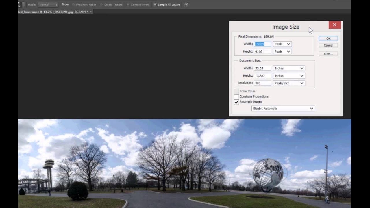 Photoshop CS6. 360° Panorama into a planet - YouTube