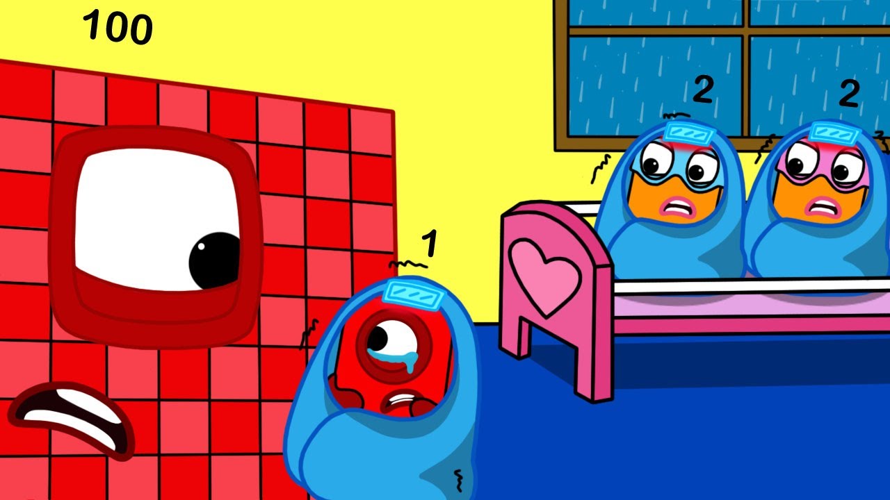 Numberblocks 1 and Terrible 2 Sick - Numberblocks Coloring Story - YouTube