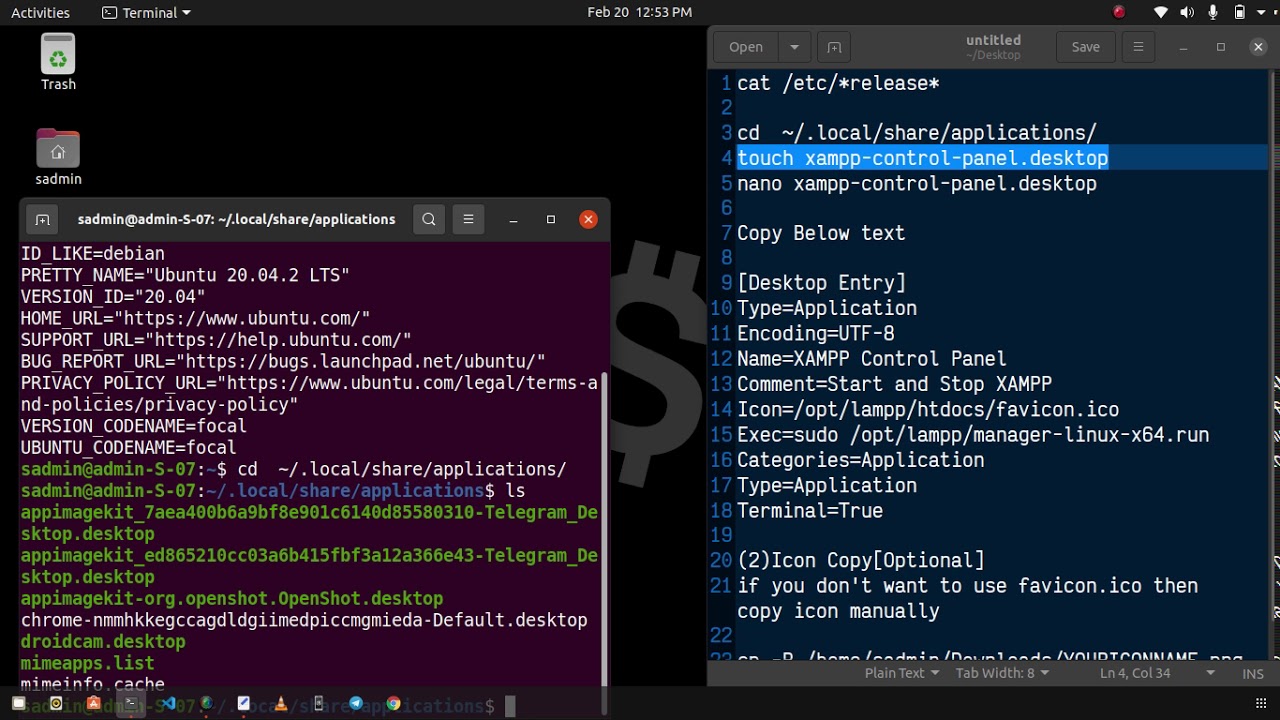 XAMPP Shortcut Ubuntu Linux Create XAMPP Control Panel Launcher On XAMPP Shortcut Ubuntu Linux Create XAMPP Control Panel Launcher On