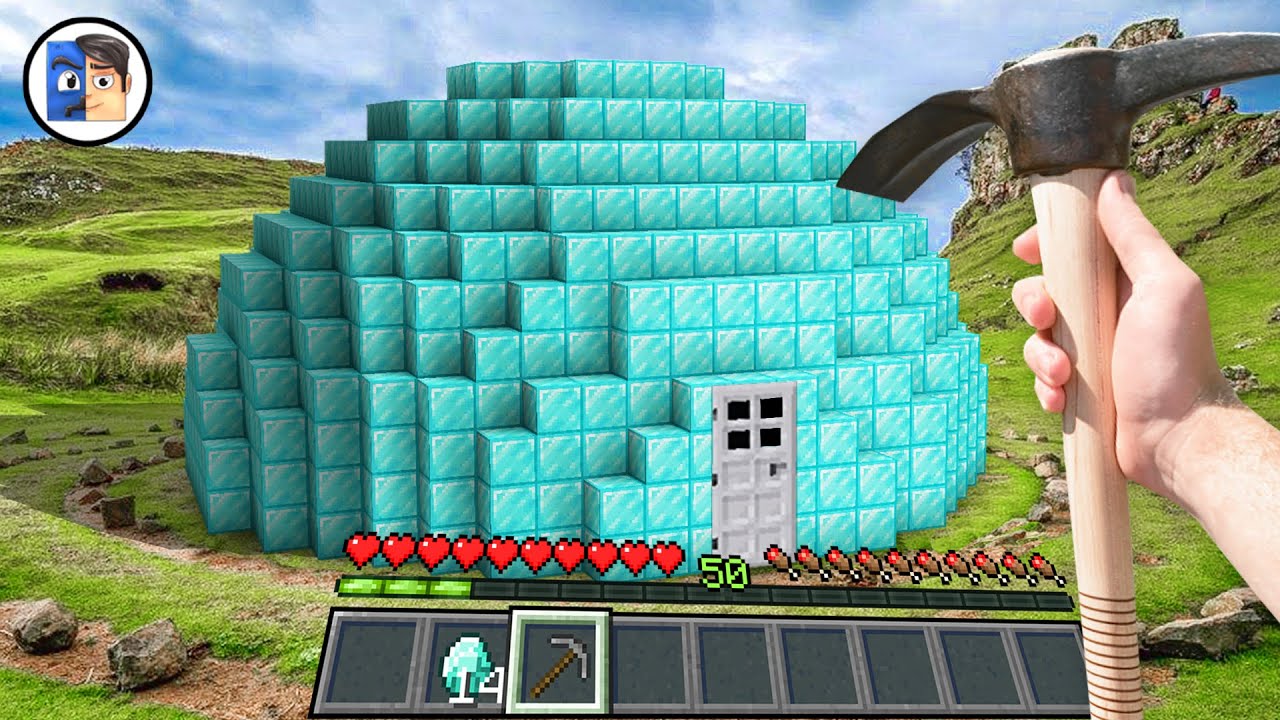 Minecraft in Real Life POV - ROUND DIAMOND BASE Realistic Minecraft 創世神 ...