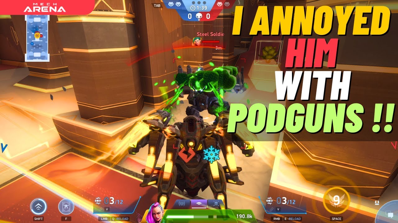 I Decided To Use DEATHWALKER with PODGUN 16s Against HIM | Mech Arena ...