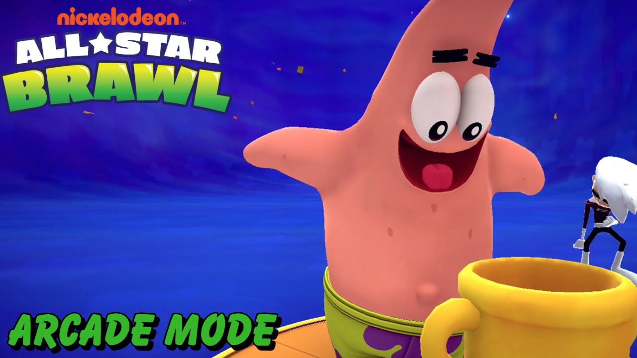 Nickelodeon All Star Brawl | Patrick Arcade Mode - YouTube