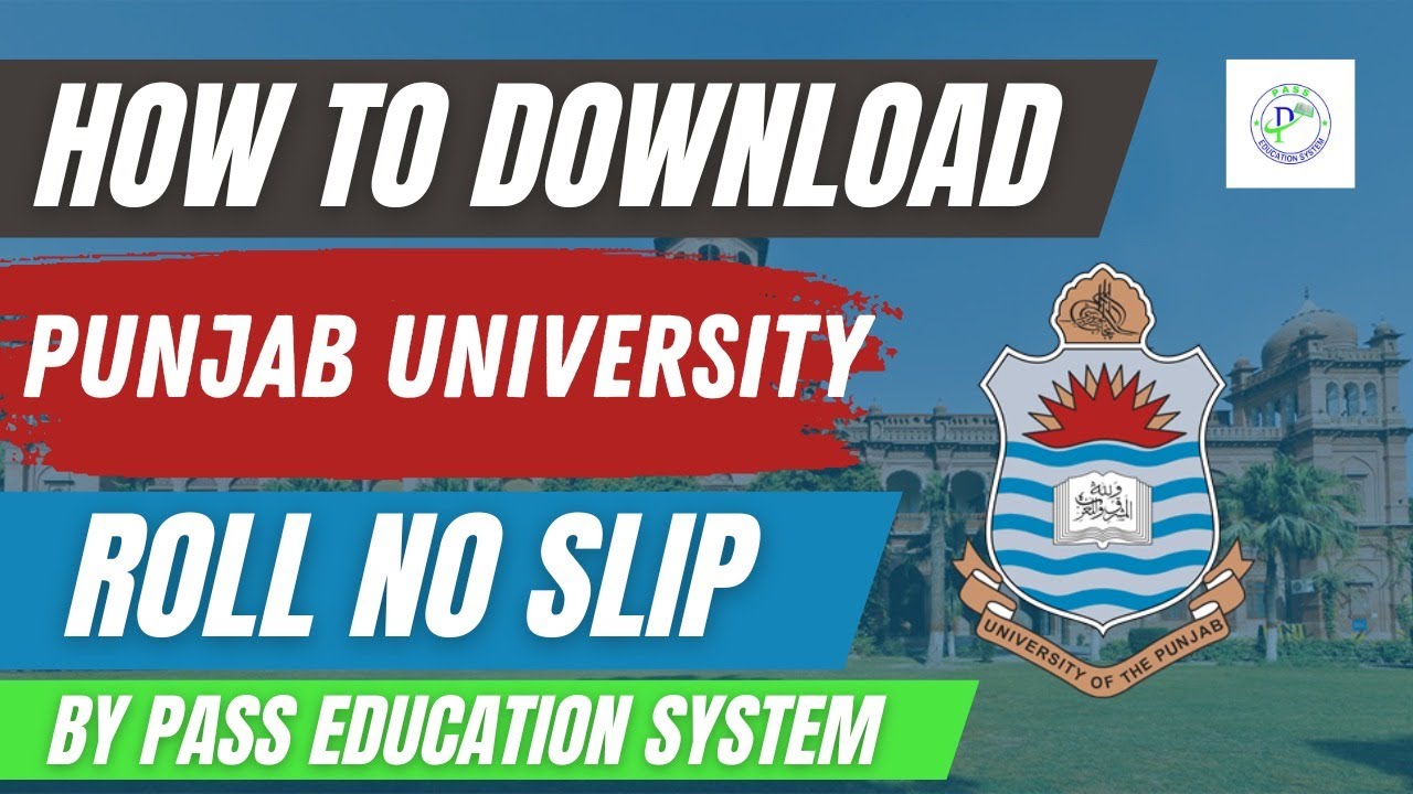 PU Roll number Slip 2025 Update I PU Roll No Slip I Punjab University ...