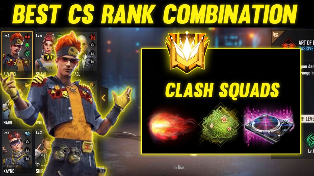 BEST CHARACTER SKILL COMBINATION IN FREE FIRE FOR CLASH SQUAD || CS ...