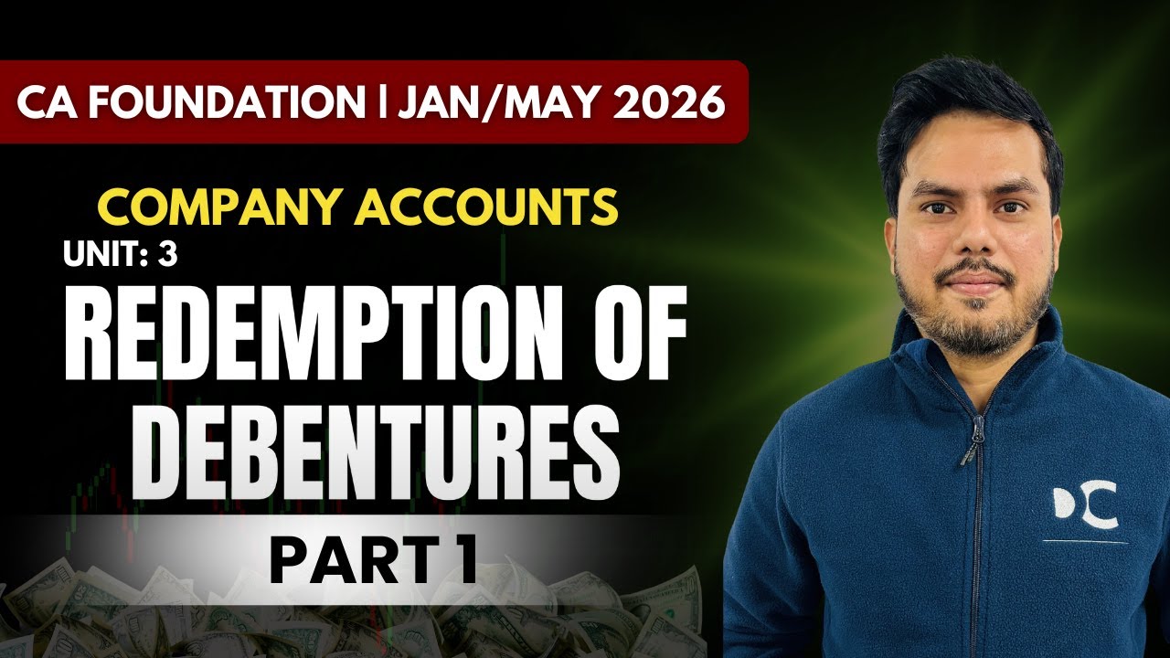 Redemption of Debentures | CA Foundation | January/May 2026 ...