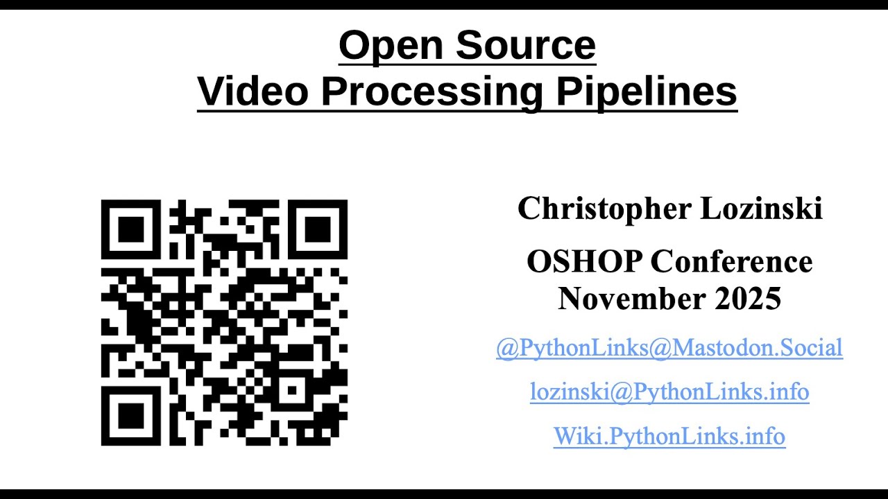 Open Source Video Processing Pipelines - YouTube