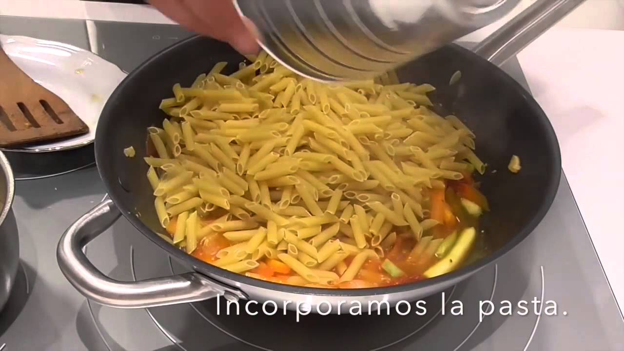 Pasta con verduras al wok. EXPRESS. - YouTube