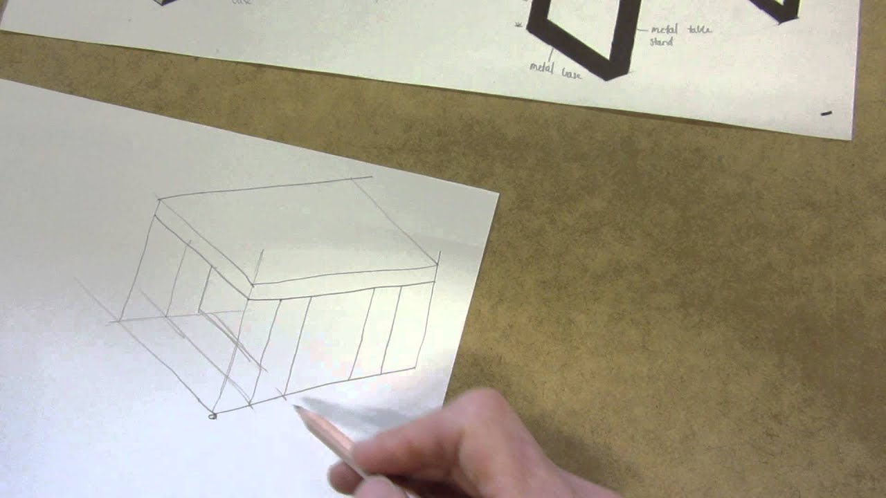 Isometric drawing - free hand - YouTube