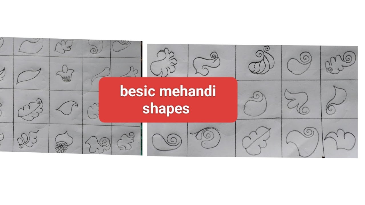 besic mehandi shapes 3 begining of mehandi shapes - YouTube