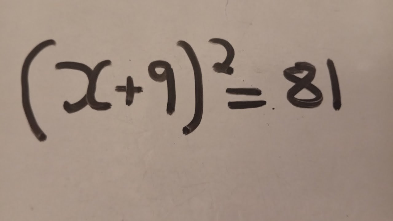 Germany | maths Olympiad "Solve (x + 9)² = 81 Instantly | Square Root ...