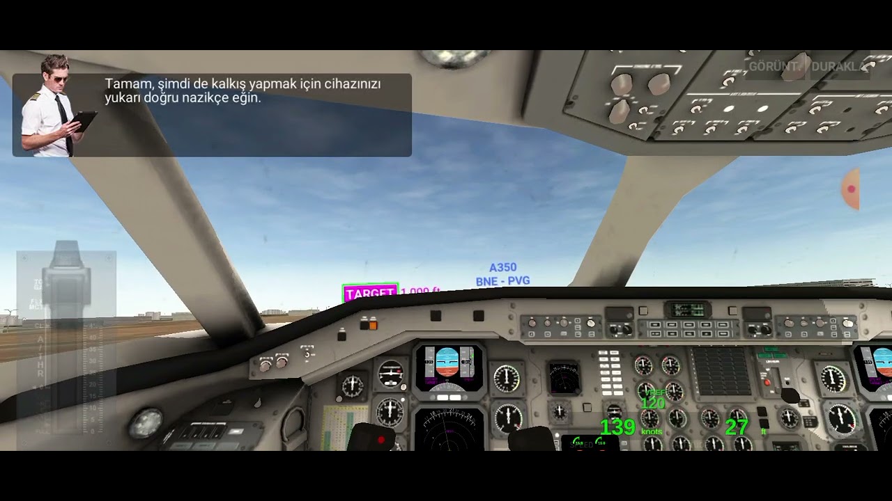 AİRLİNE COMMANDER SAAB 400 BASİT KALKIŞ SINAVI - YouTube