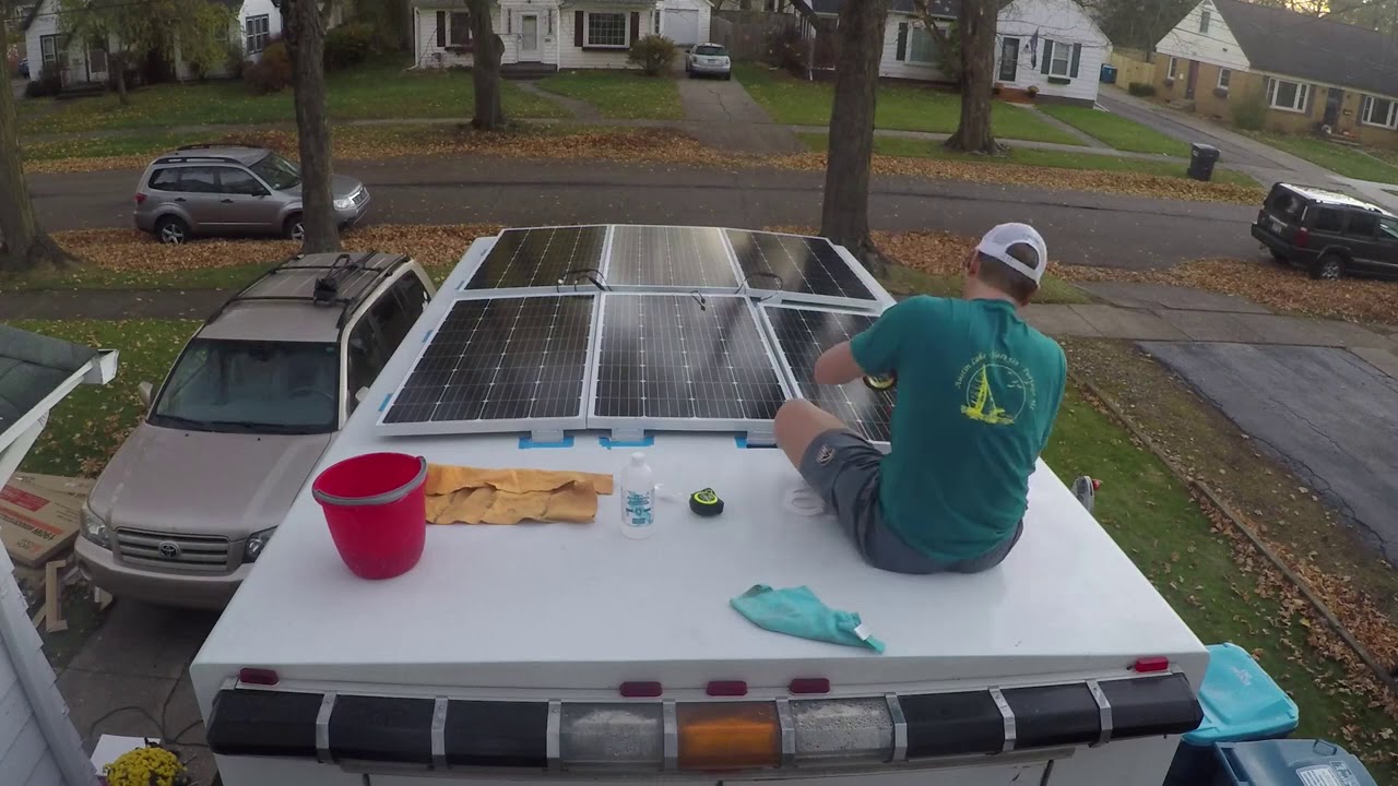 Ambulance Solar panel install - YouTube