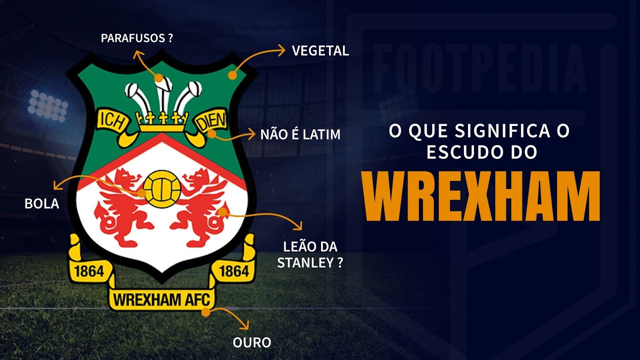 O que significa cada elemento do escudo do Wrexham AFC ? - YouTube
