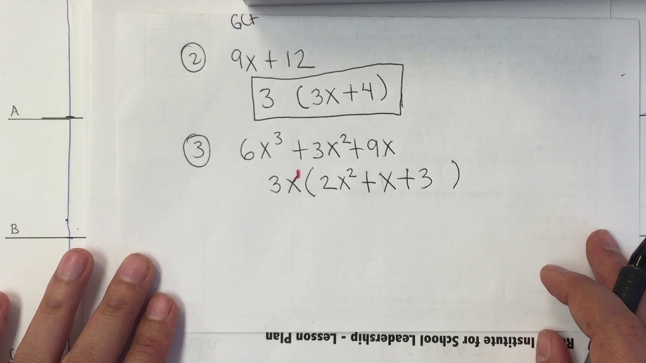 2.02 factoring with GCF - YouTube
