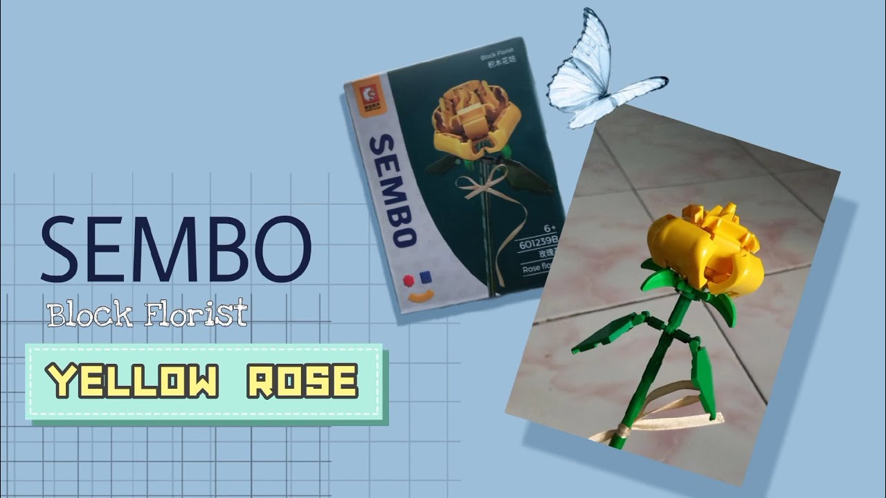 Merakit Lego Bunga yuk | Sembo Block Florist Yellow Rose | Lego Bunga🌹 ...