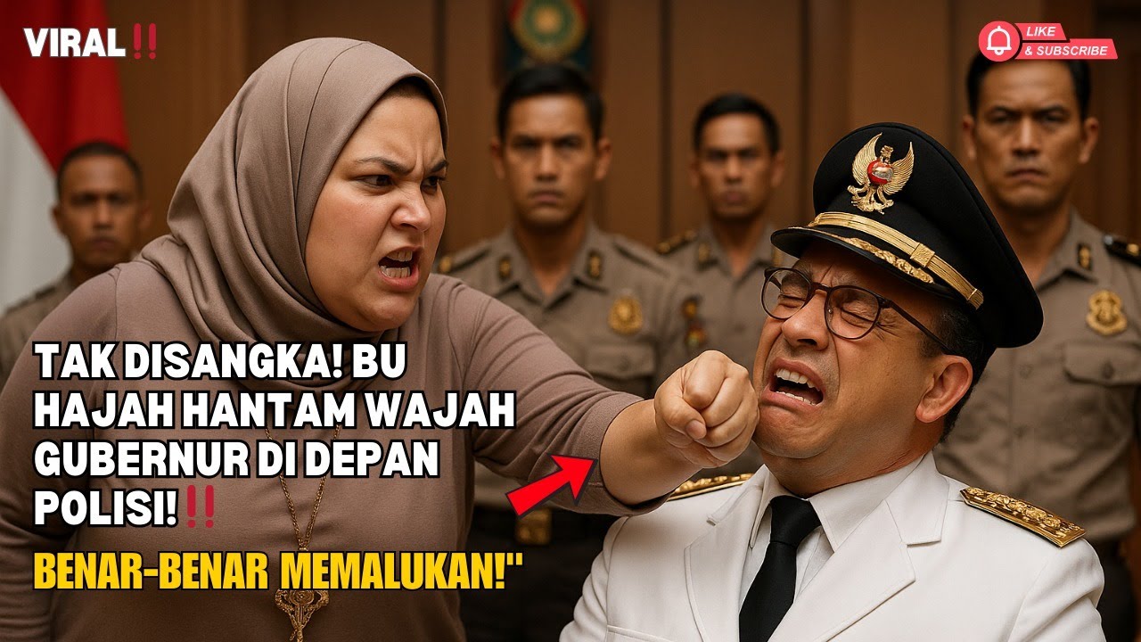 Bu Hajah HANTAM Wajah Gubernur di Depan Polisi! Benar-Benar Memalukan ...