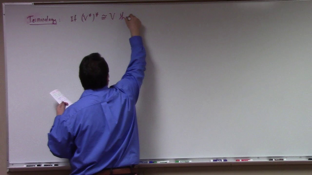 Linear Algebra: dual space and a word on cosets, 3-14-18 - YouTube