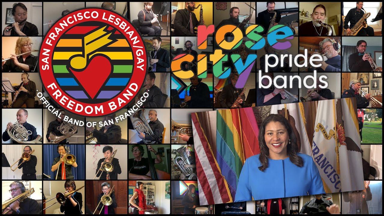 Hands Across the Sea | SF Pride Band & Rose City Pride Bands with Mayor ...