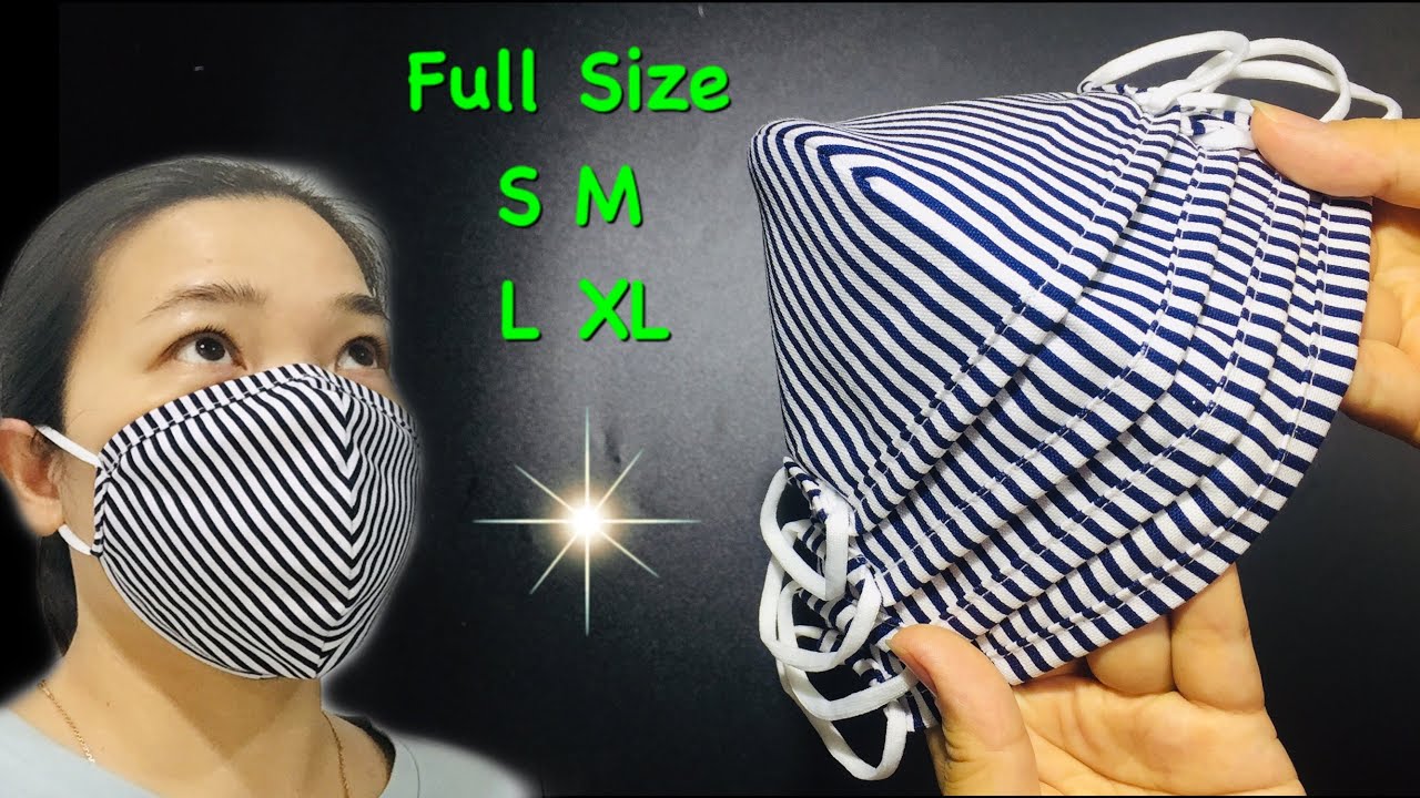 Contoured 3D mask model: It only takes 15 minutes to sew 4 sizes S, M ...