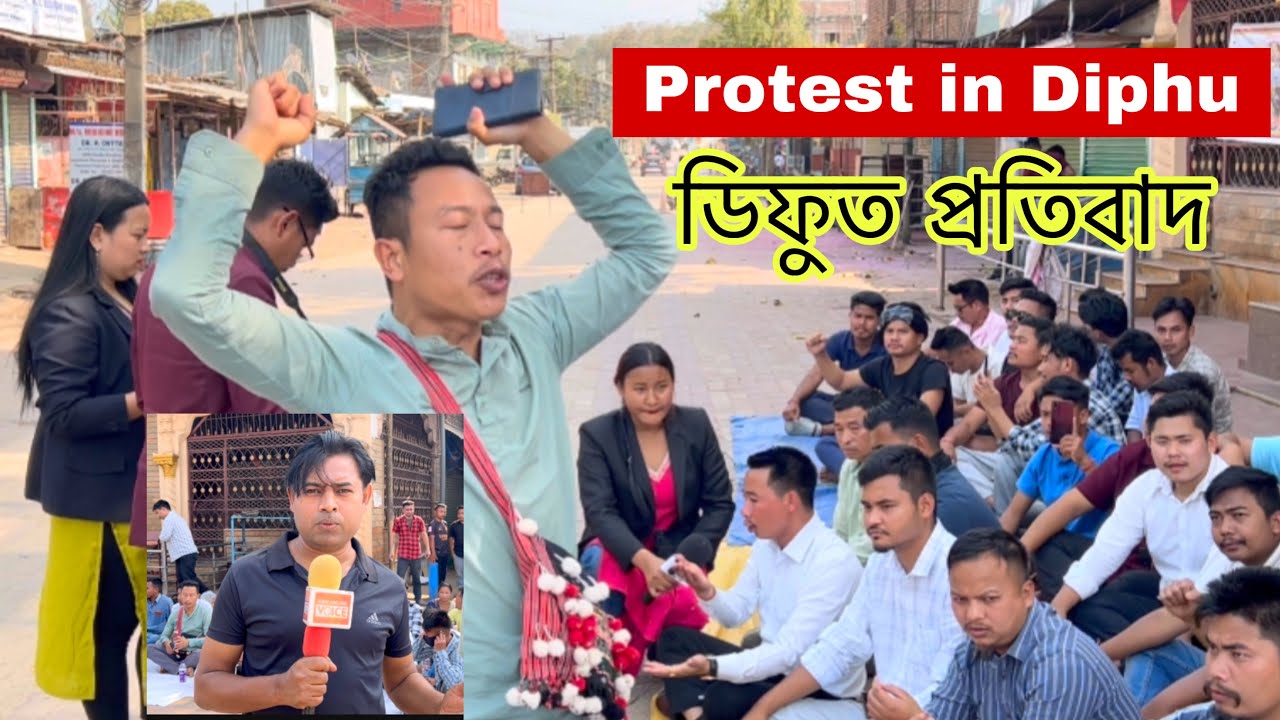 Protest in Diphu Town Karbi Anglong Regarding Sukursing Enghi Incident ...