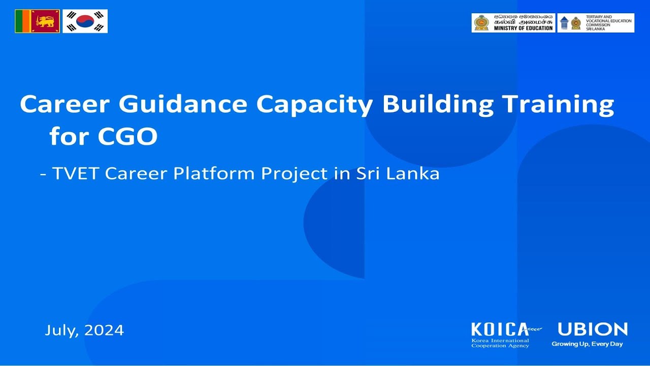 Career Guidance Capacity Building Training For CGO ( 3rd Day) Session ...