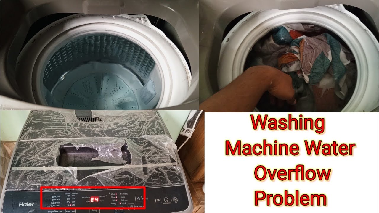 Haier automatic washing machine water overflow. top load washing ...