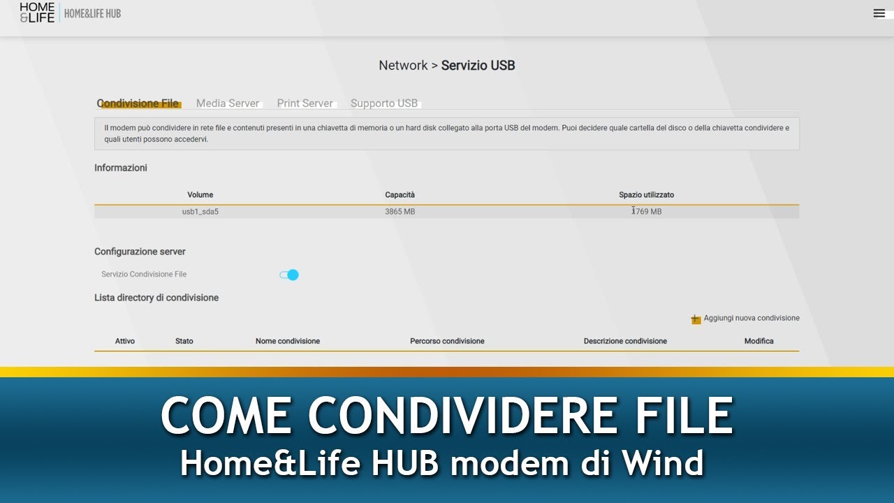 WIND HOME&LIFE HUB - Come condividere i file - YouTube