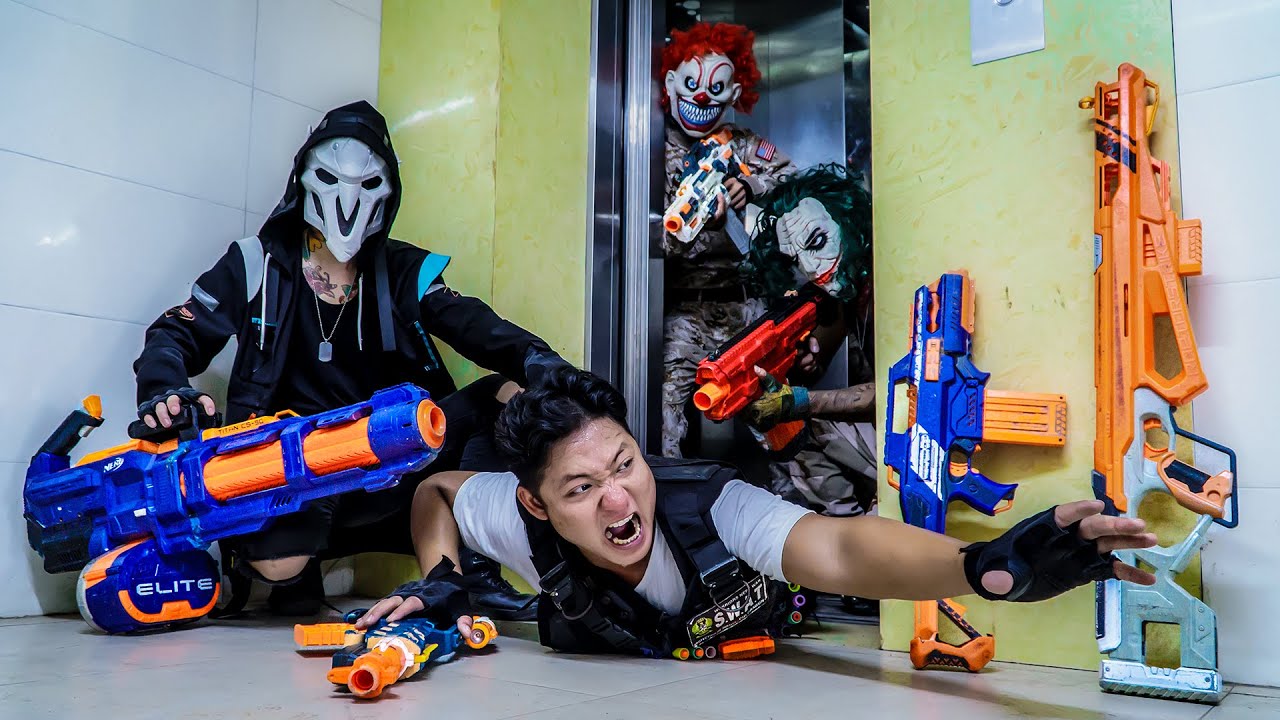 LTT Mask Nerf : Silver Flash And Teammates Use Nerf Guns Successfully ...