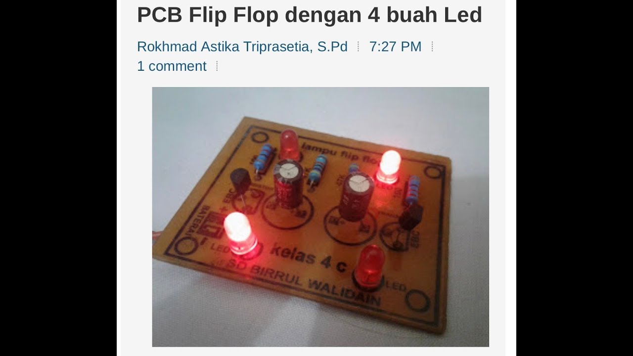 MEMBUAT DESAIN PCB FLIP FLOP DENGAN 4 BUAH LED | POLINES - YouTube