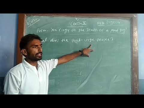 English / Class-10th (RBSE) / Poem- "An Elegy On The Death of A Mad Dog ...
