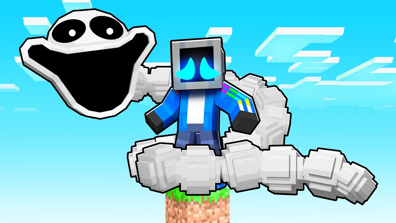 One Block Skyblock with HUNGRY WORMS in Minecraft! - YouTube