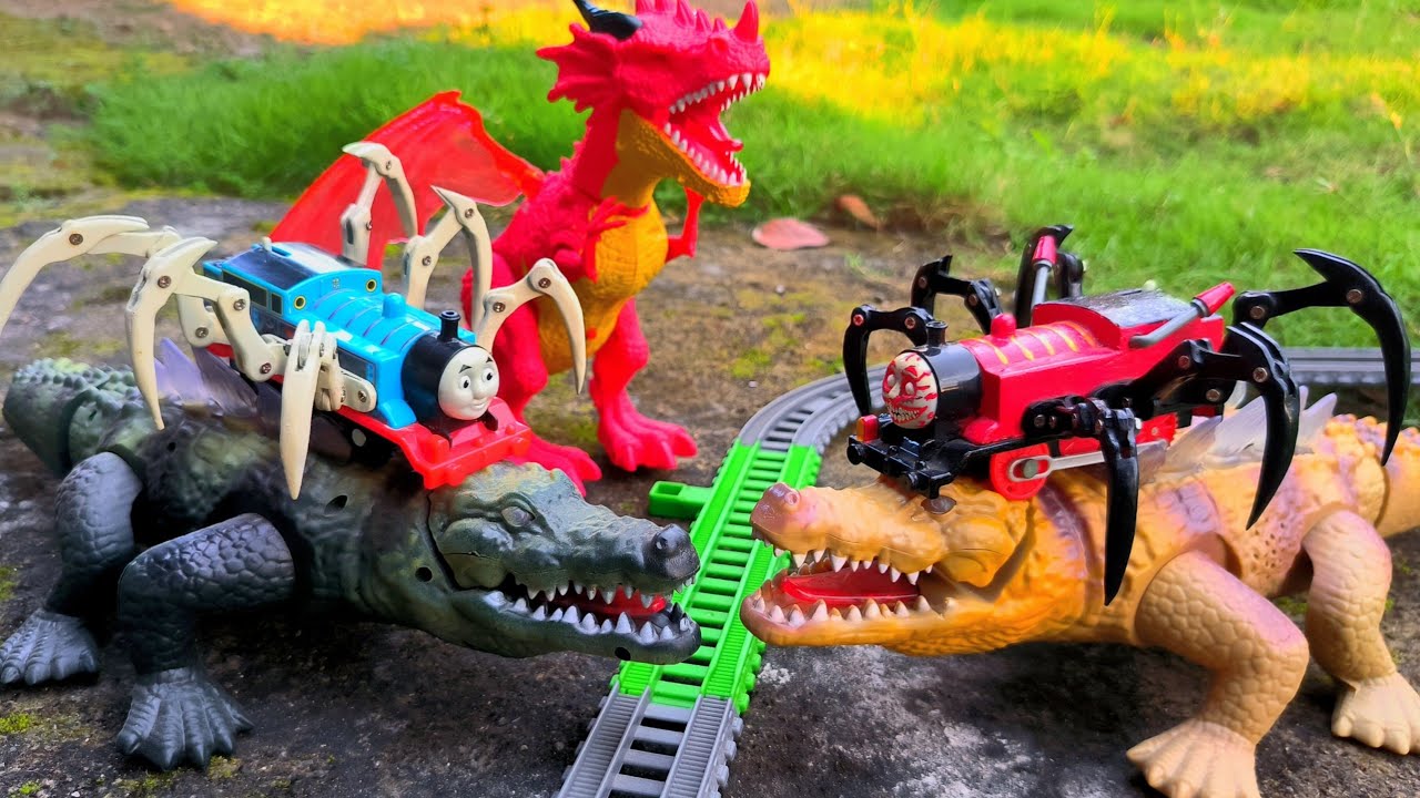 Mengumpulkan Kereta Api Hantu, Dinosaurus, Naga, Buaya, T Rex ...