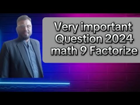 Very important Question math 9 factorization #video #viral #viralvideo ...