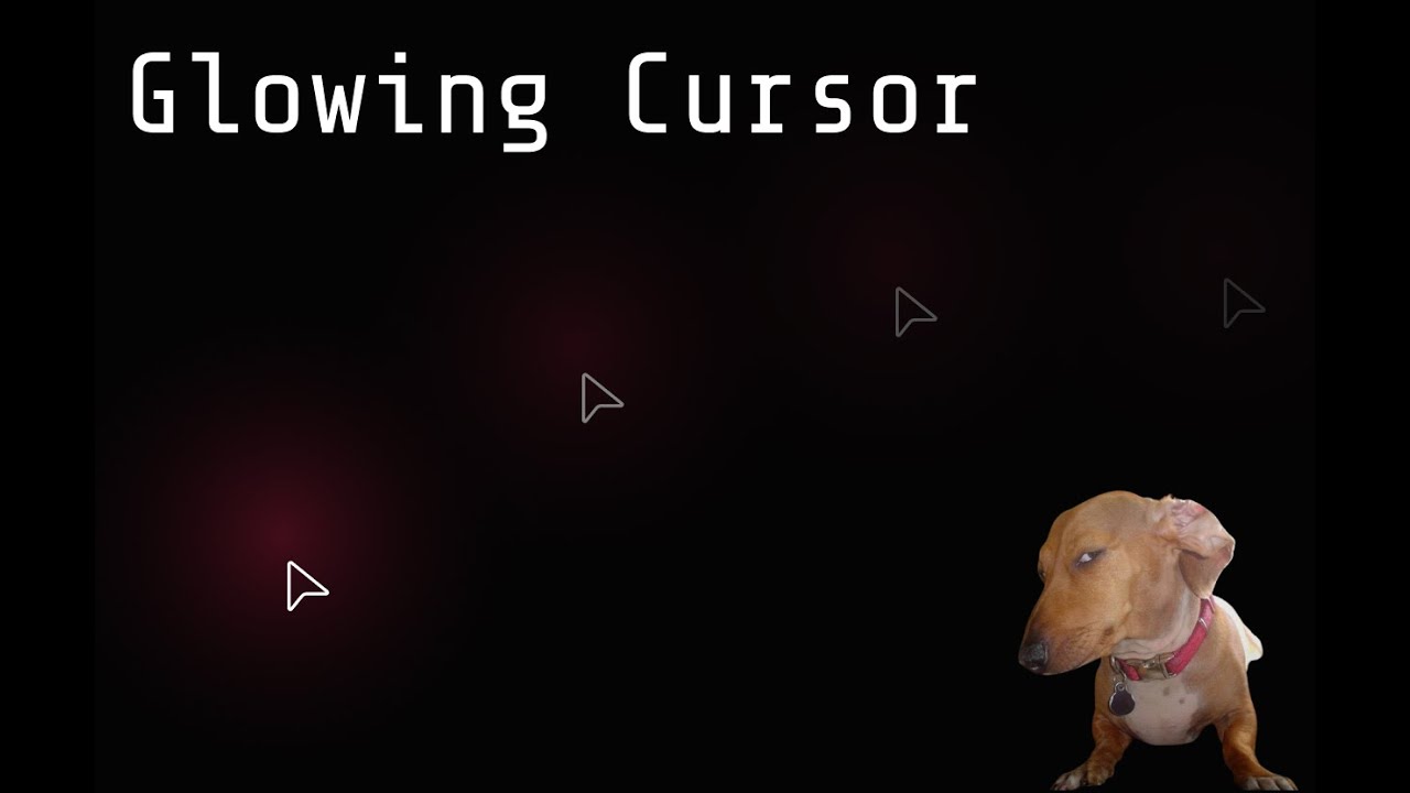 Glowing Cursor Css Javascript Youtube 9052