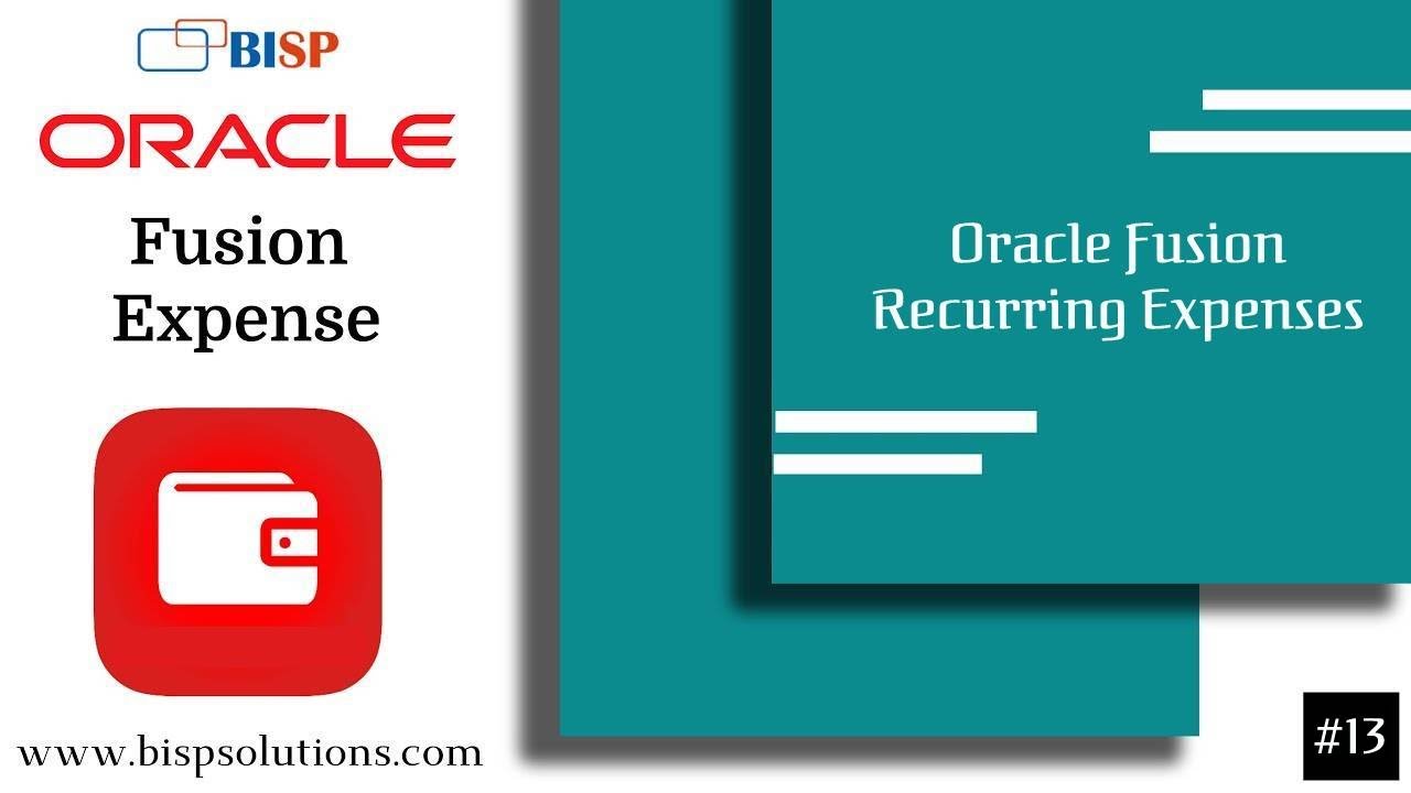 Oracle Fusion Recurring Expenses Oracle Fusion Contingent Worker Oracle Fusion Recurring Expenses Oracle Fusion Contingent Worker
