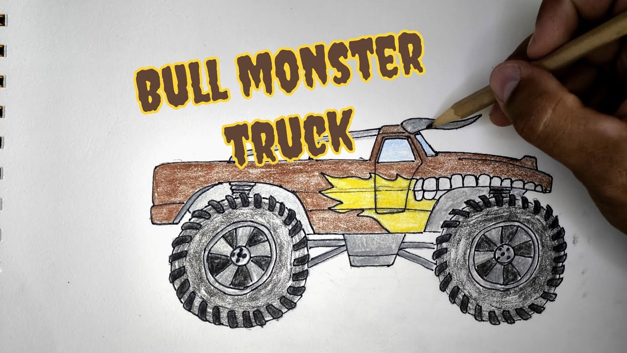 How to Draw | Bull Monster Truck - YouTube