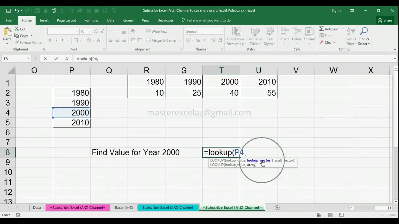 Horizontal LOOKUP formula example in MS Excel 2016 - YouTube