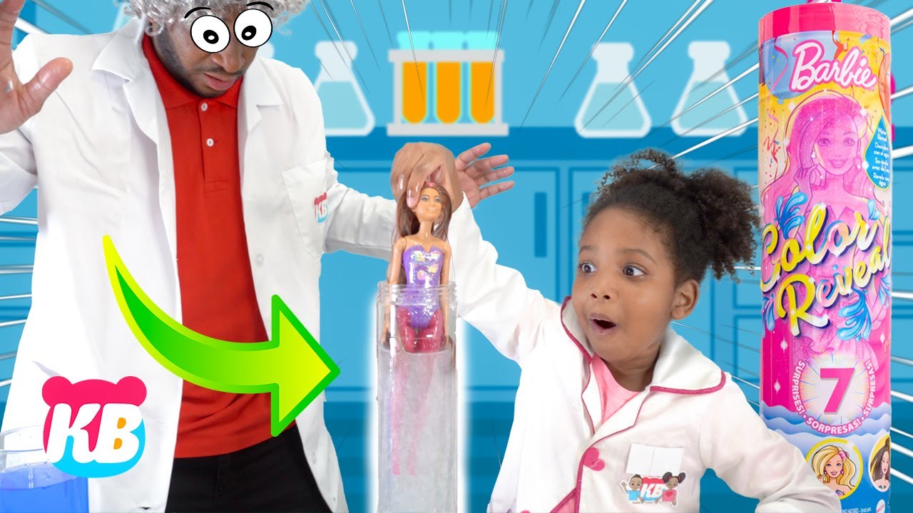 Scientist Kyraboo with the BIG Barbie Color REVEAL | Kamdenboy ...