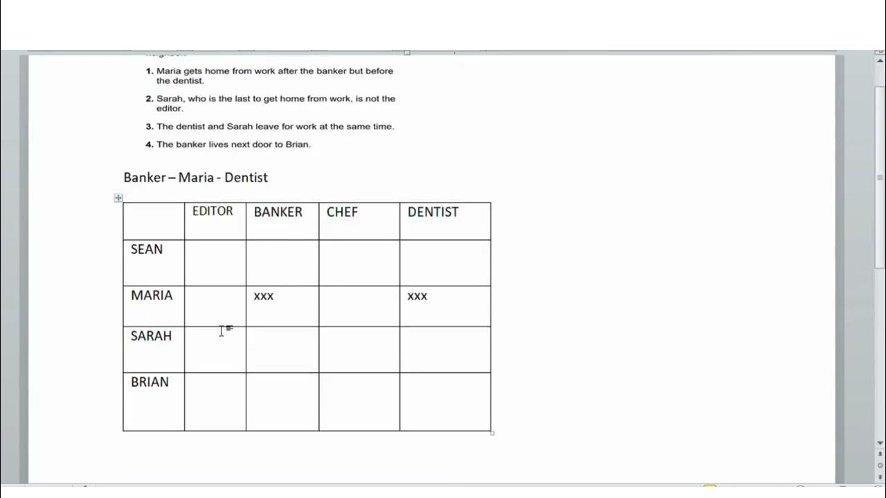 PROBLEM SOLVING: DEDUCTIVE REASONING | LOGIC PUZZLE - YouTube