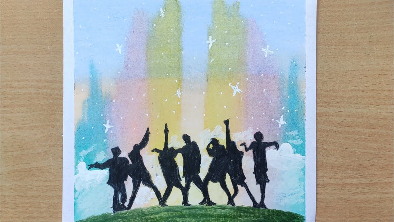 BTS 💜 'Dynamite' Oil Pastel Drawing | Do you like BTS | Art Arty - YouTube