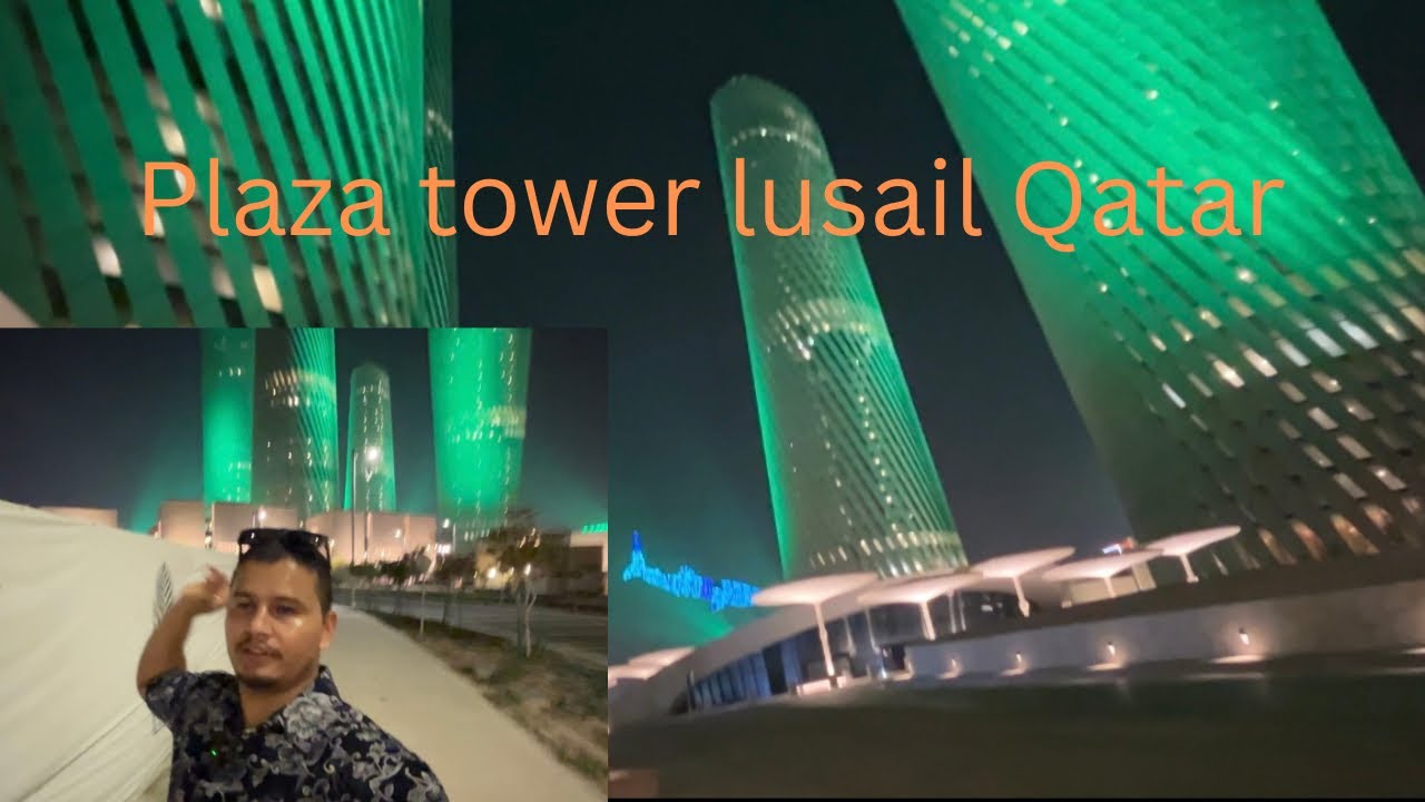 Seef lusail north south plaza Qatar night tour view - YouTube