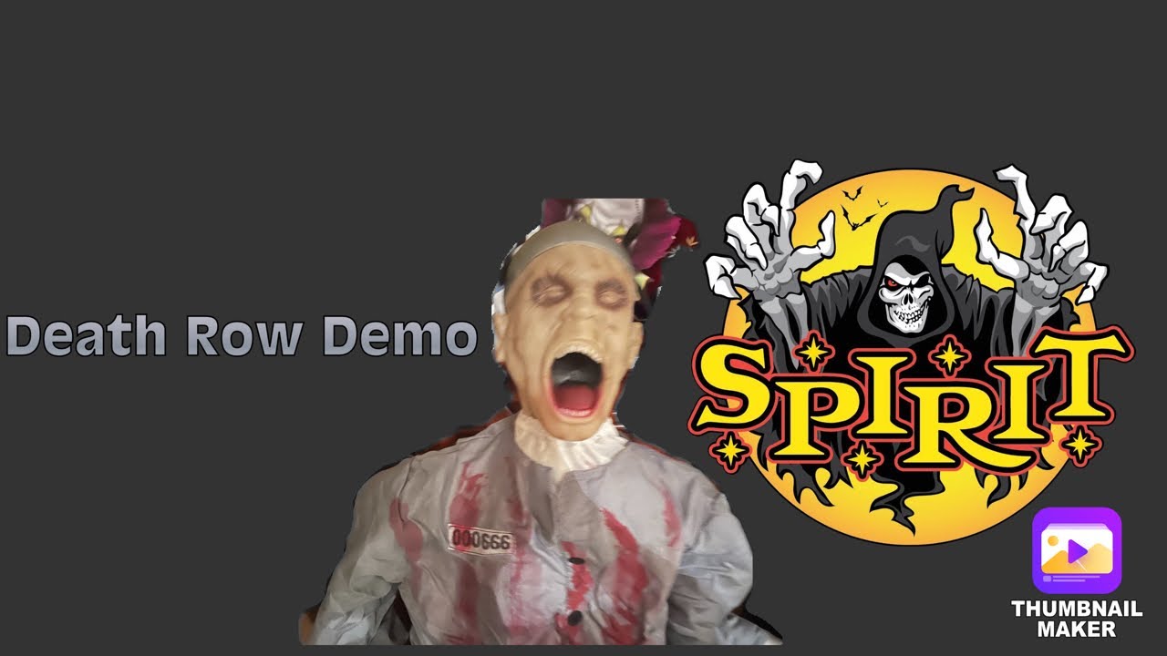 Spirit Halloween Death Row Animatronic Demo with High Voltage Box - YouTube